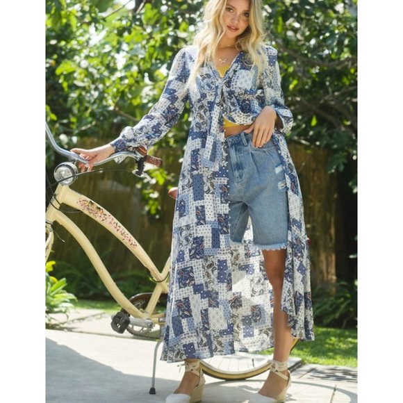 Listicle | Dresses | Listicle Paidley Maxi Dress New Duster New Long ...